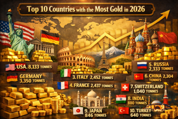 Top 10 Countries With the Most Gold in the World in 2026 - The Viral News